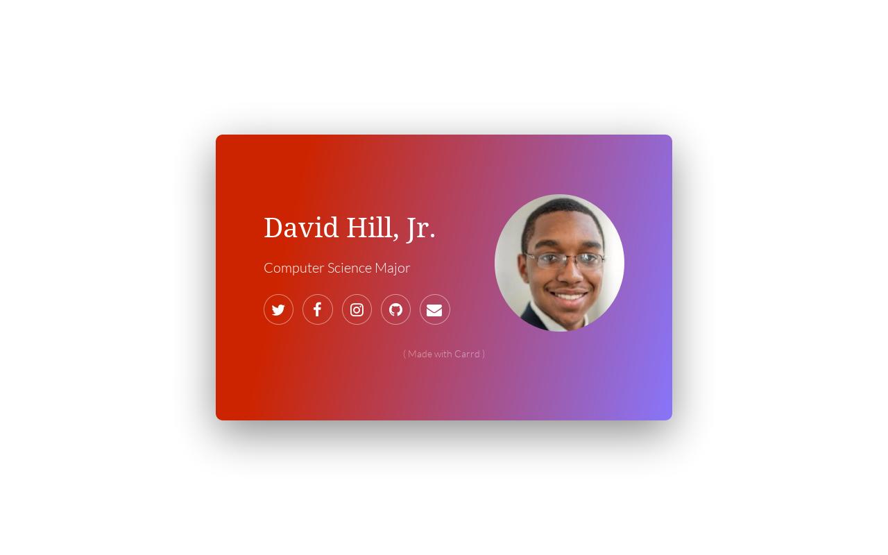 David Hill Personal Site